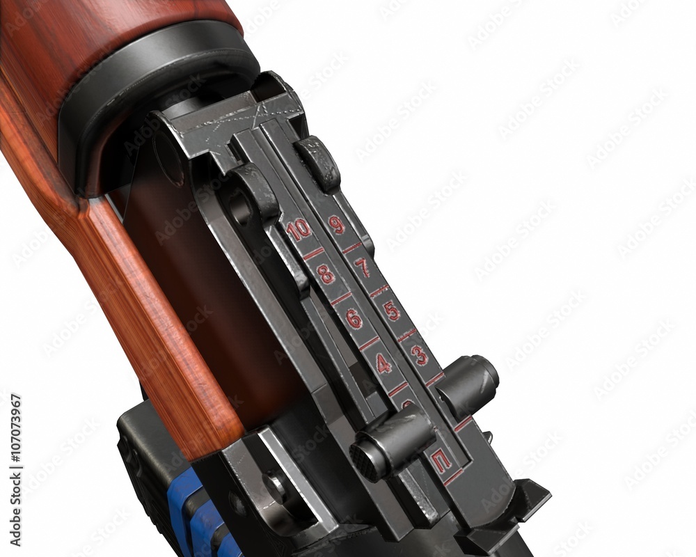 akm assault rifle 3d illustration Stock Illustration | Adobe Stock