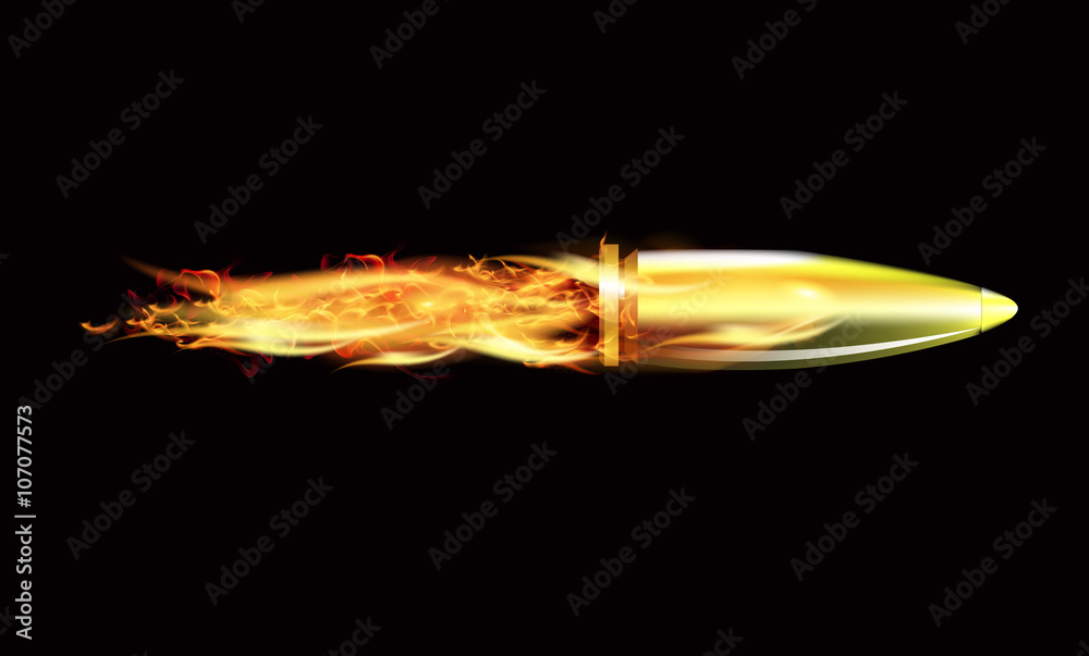 the fire of the bullets shot Stock Vector | Adobe Stock