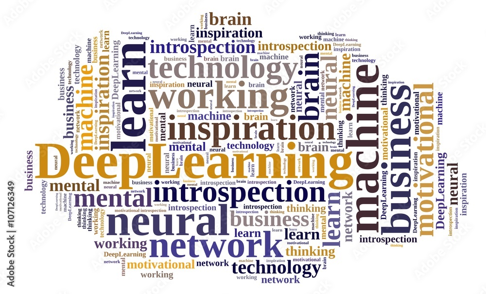 Word cloud on Deep Learning. Stock Illustration | Adobe Stock