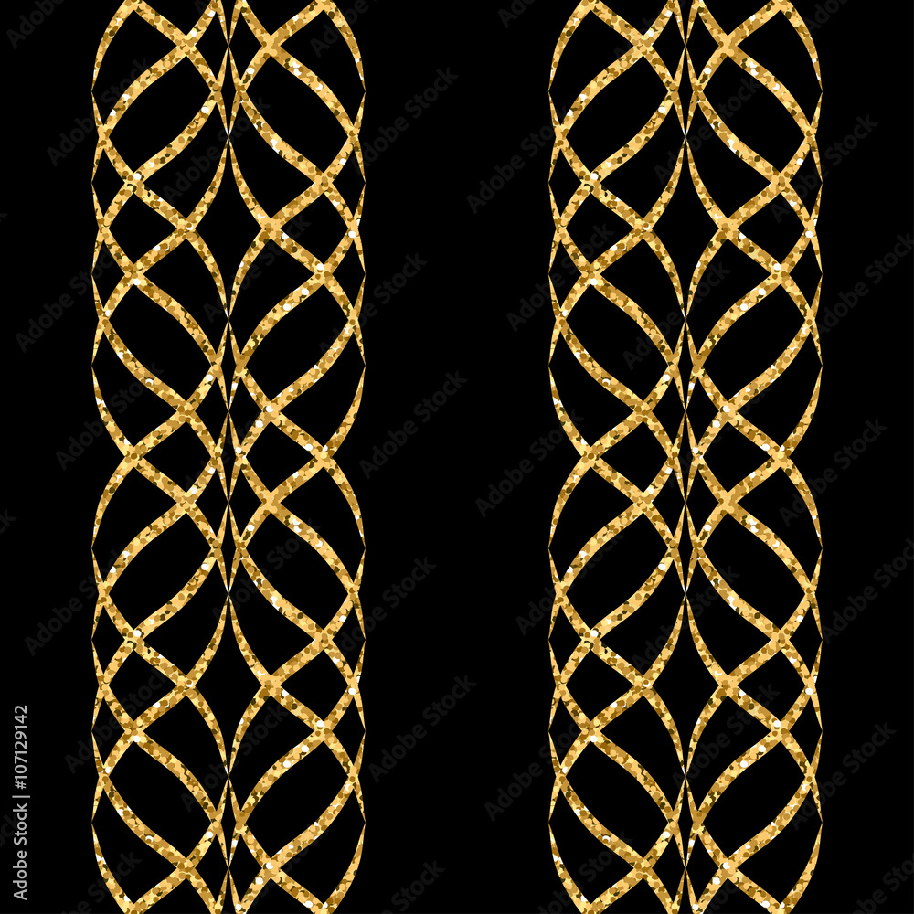 Arabic gold seamless pattern wave. Traditional Middle Eastern design ...