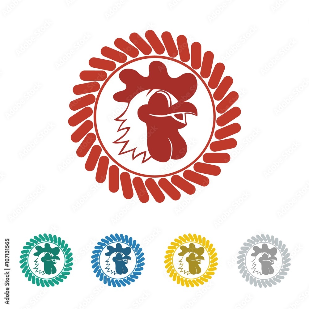 Fried Chicken Fast Food Logo Icon Vector Stock Vector | Adobe Stock