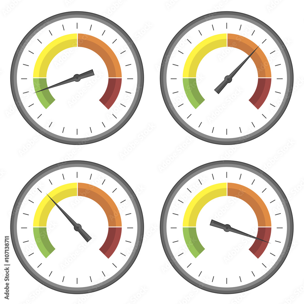 Set of Manometer Icons Stock Vector | Adobe Stock