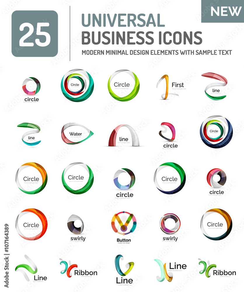 Collection of abstract company logo design concepts Stock Vector ...