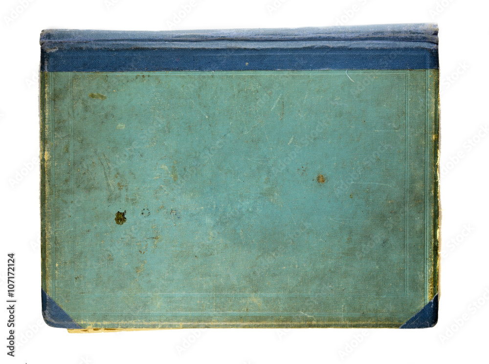 Old book cover isolated on white Stock Photo | Adobe Stock