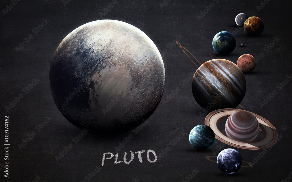 Pluto - High resolution images presents planets of the solar system on ...