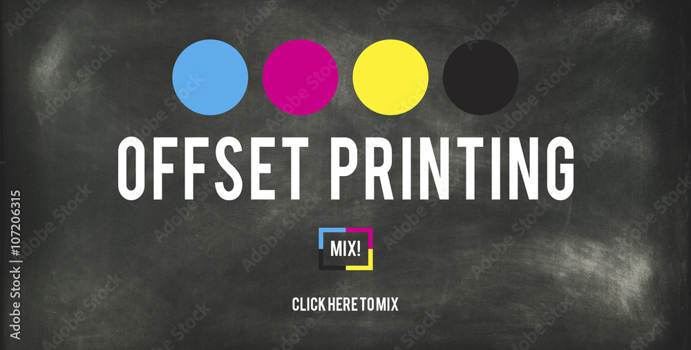 Offset Printing Process CMYK Cyan Magenta Yellow Key Concept Stock ...