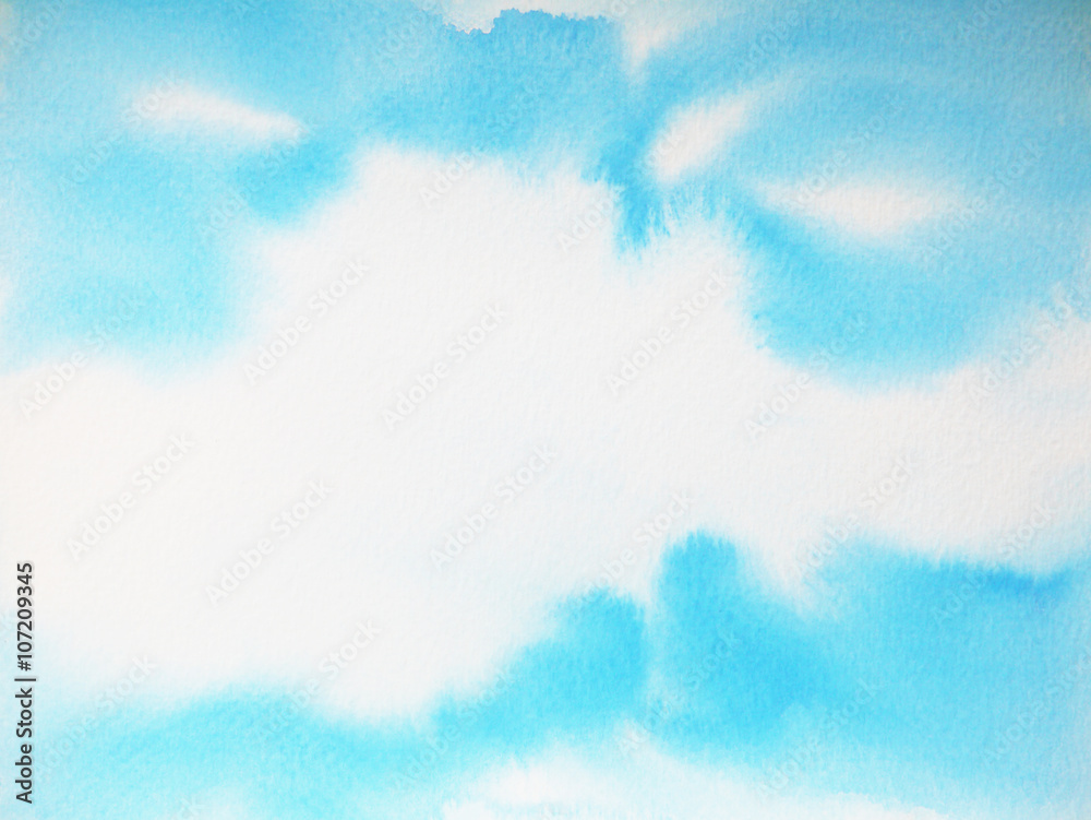 abstract watercolor painting blue sky, water splash background Stock ...