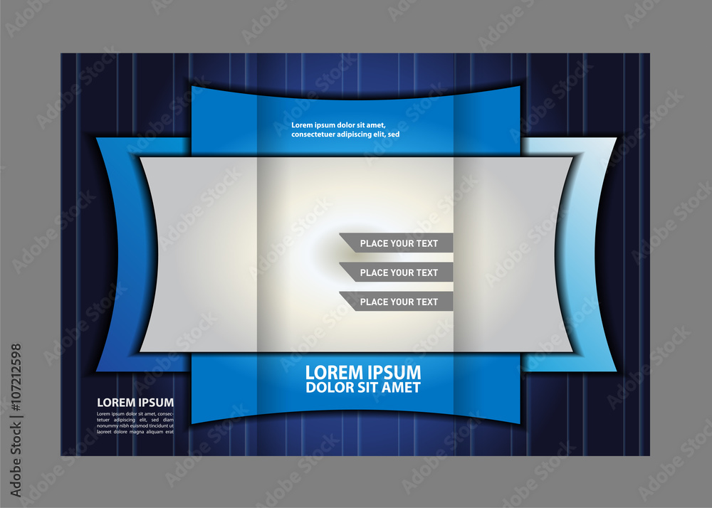 Tri fold brochure template design vector illustration Stock Vector ...
