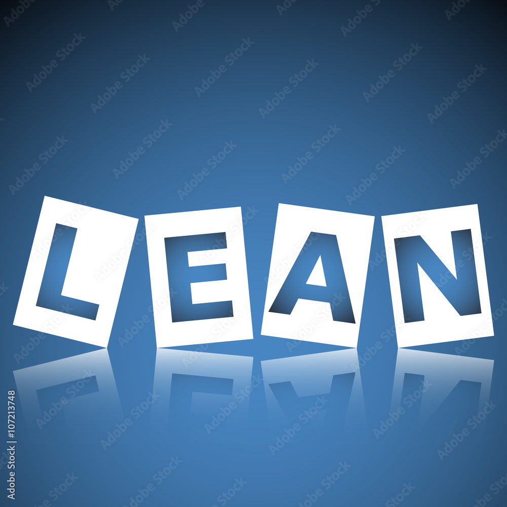 Vector illustration of abstract background with heading Lean Stock ...