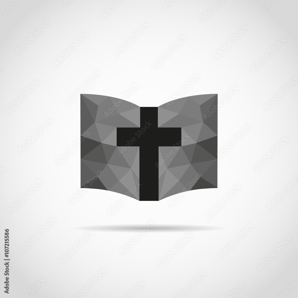 Bible Church logo. the name of the mission. Bible Society. Polygon ...