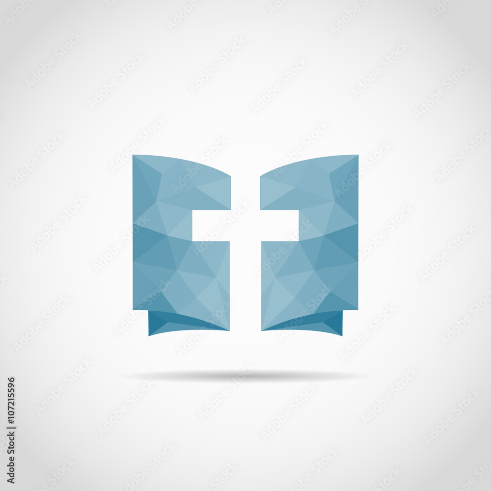 Bible Church logo. the name of the mission. Bible Society. Polygon ...