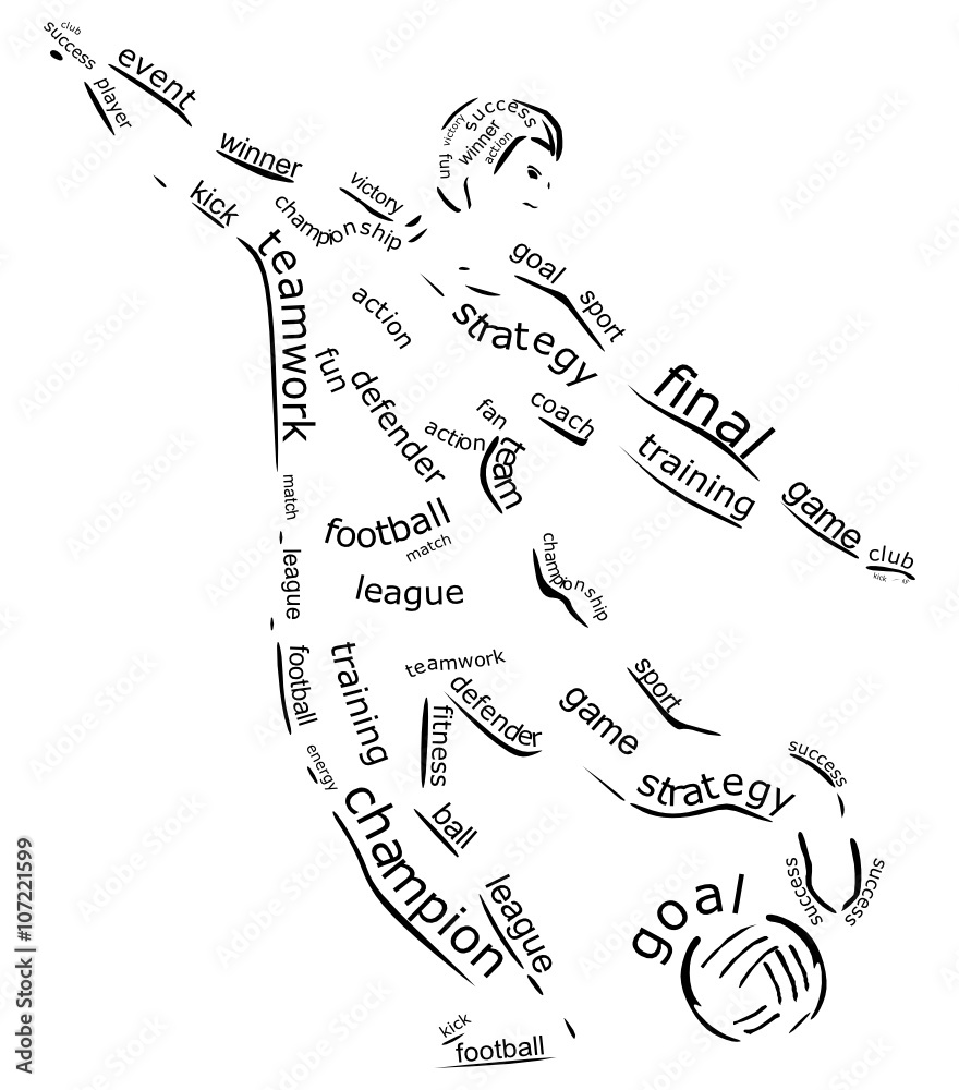 Football wordcloud Stock Vector | Adobe Stock
