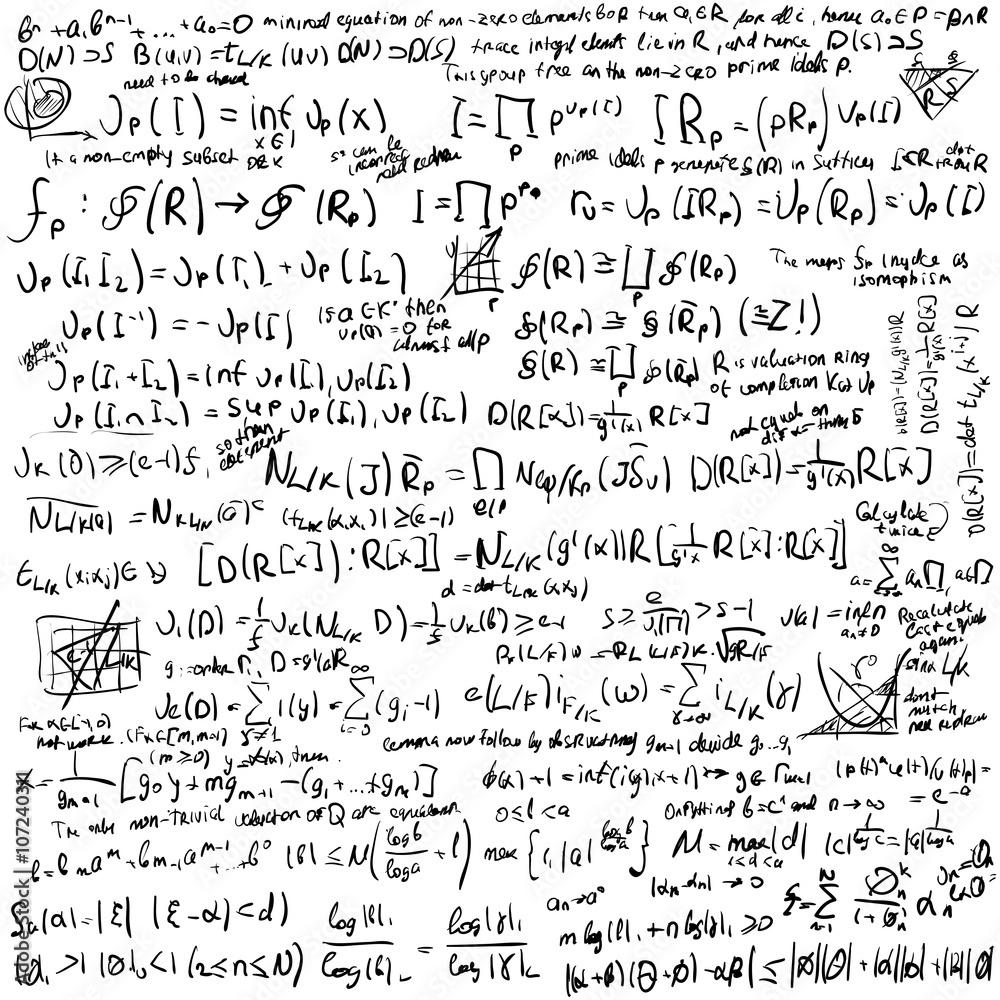 Math formula set Stock Vector | Adobe Stock