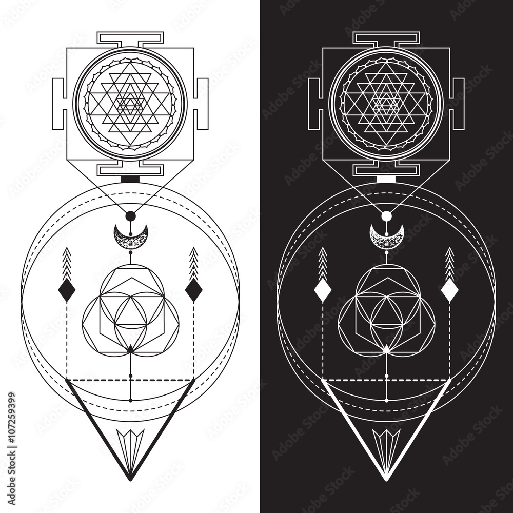 Sacred Geometry. Magic totem Stock Illustration | Adobe Stock
