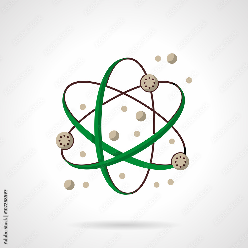 Physics symbol flat color design vector icon Stock Vector | Adobe Stock