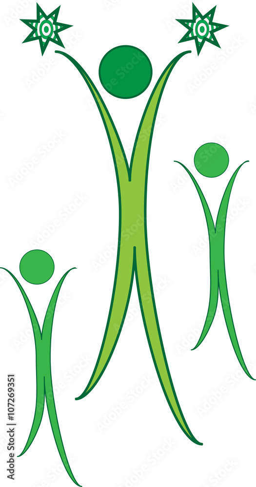 Cartoon People Logo Stock Photo | Adobe Stock