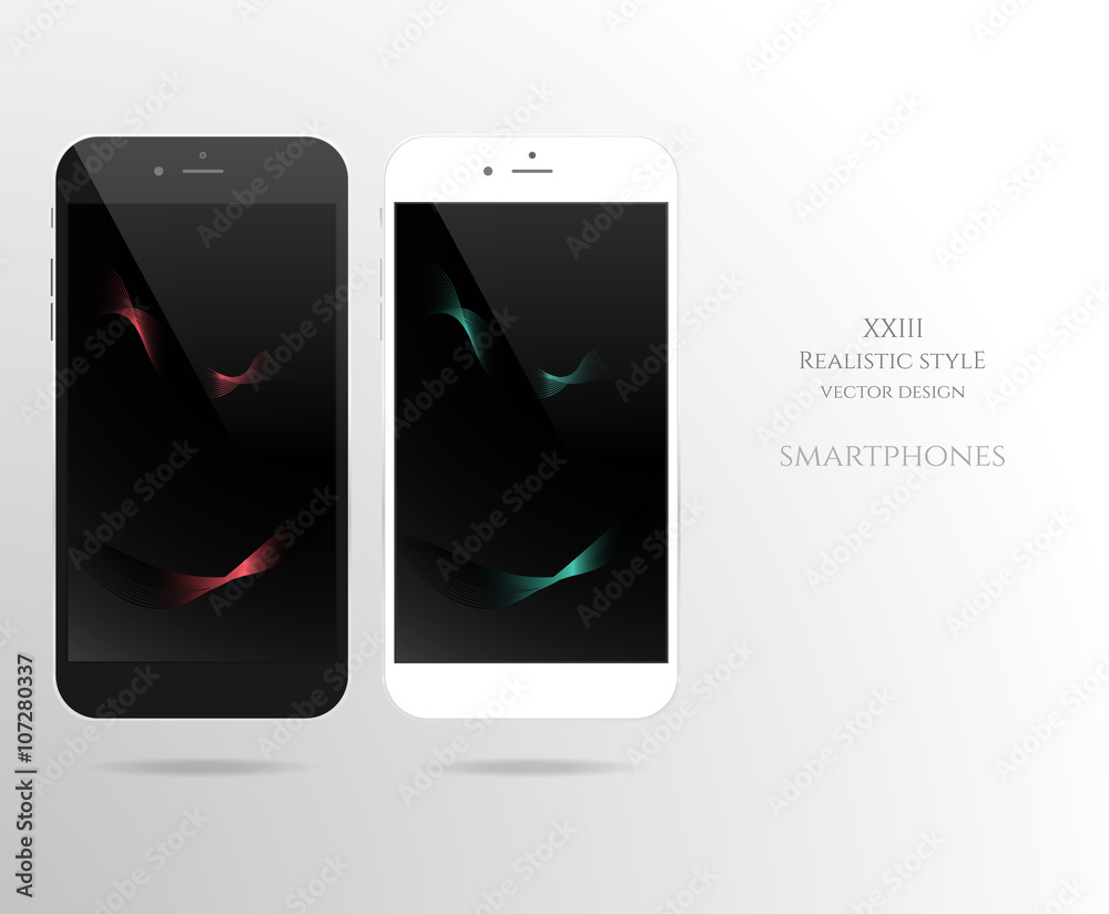Realistic smartphone with effect lines on screen Stock Vector | Adobe Stock