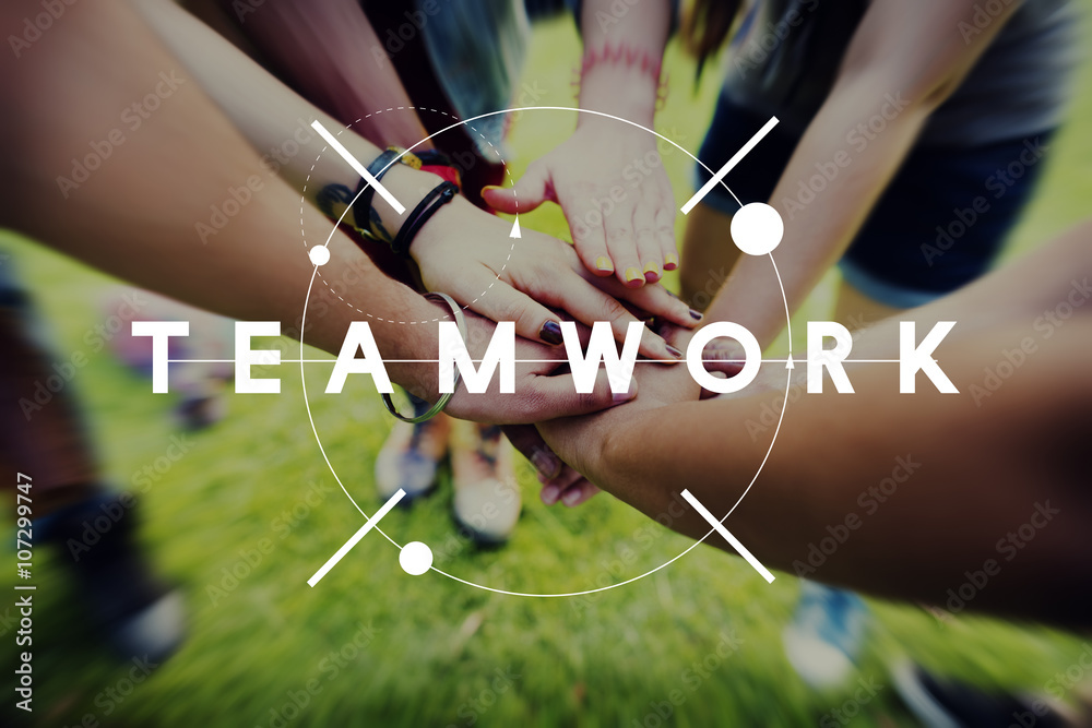 Teamwork Team Building Cooperation Relationship Concept Stock Photo ...