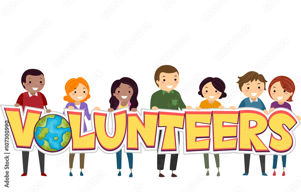 Stickman Volunteers Stock Vector | Adobe Stock