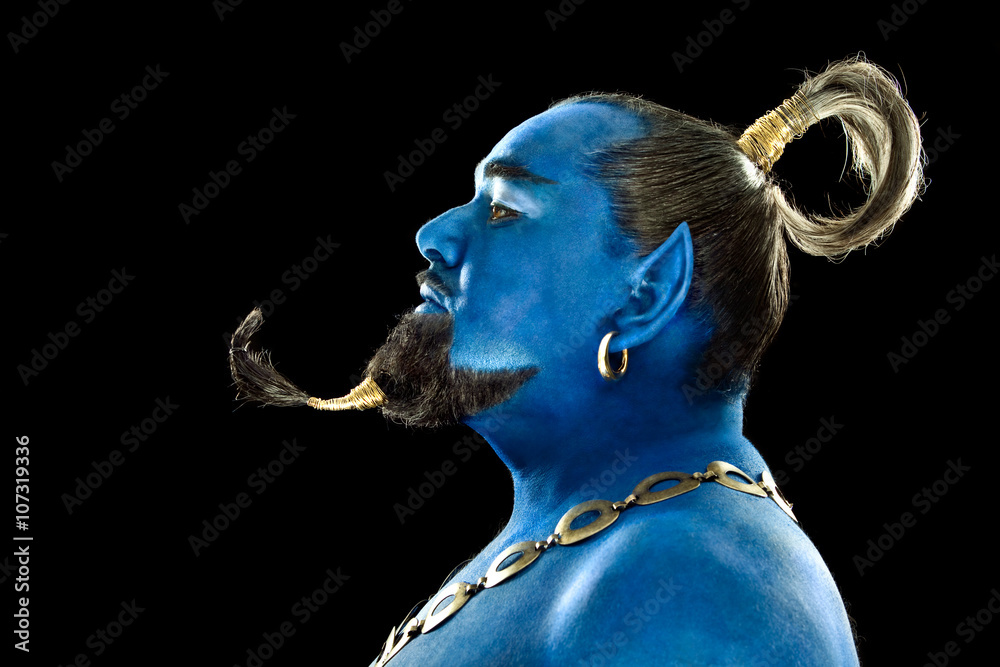 genie of the lamp isolated on black Stock Photo | Adobe Stock