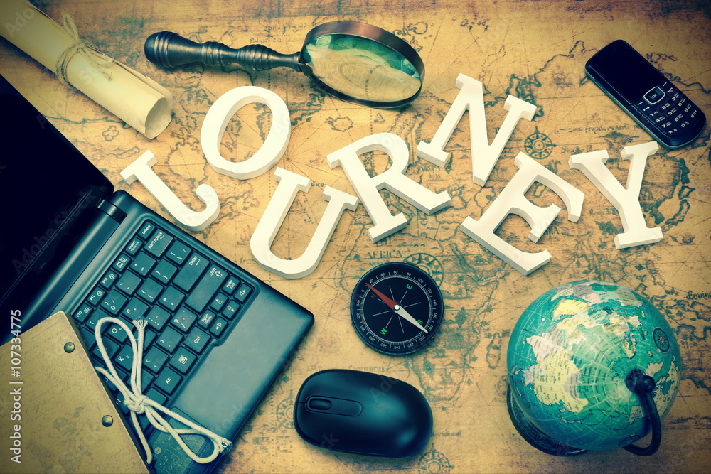 Sign Journey, Laptop, Key, Globe, Compass, GSM Phone, Letter, Ma Stock ...