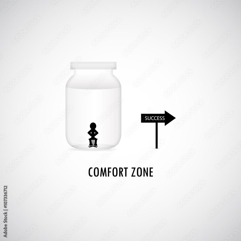 Comfort Zone Graphic Design Stock Vector | Adobe Stock