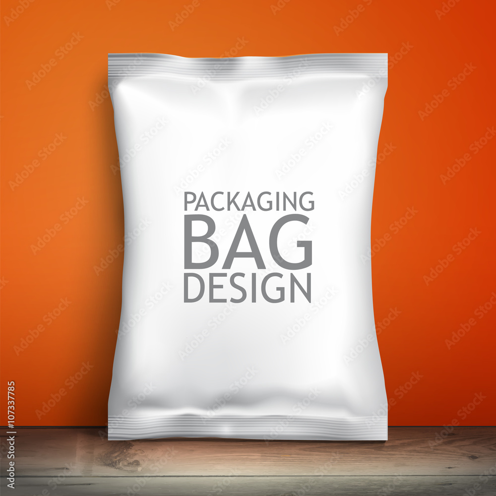 Blank white packaging. Sample package. Blank template for design. Net ...