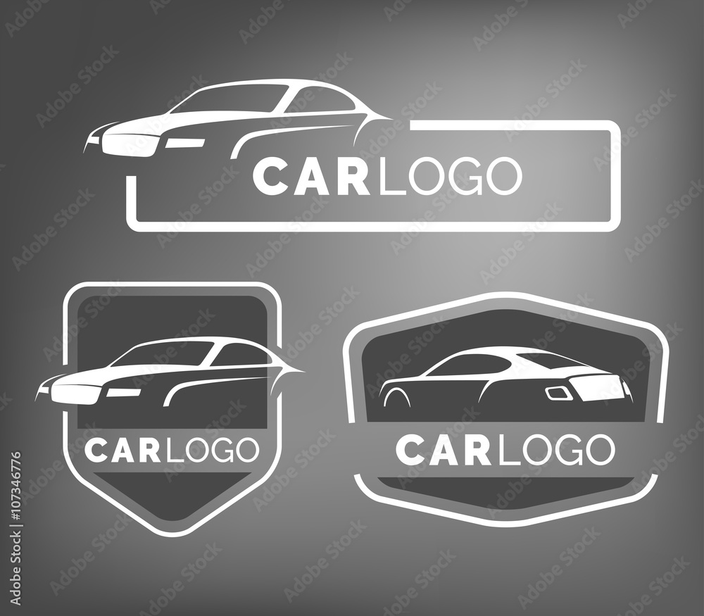 Set of modern car emblems, badges and icons. Stock Vector | Adobe Stock