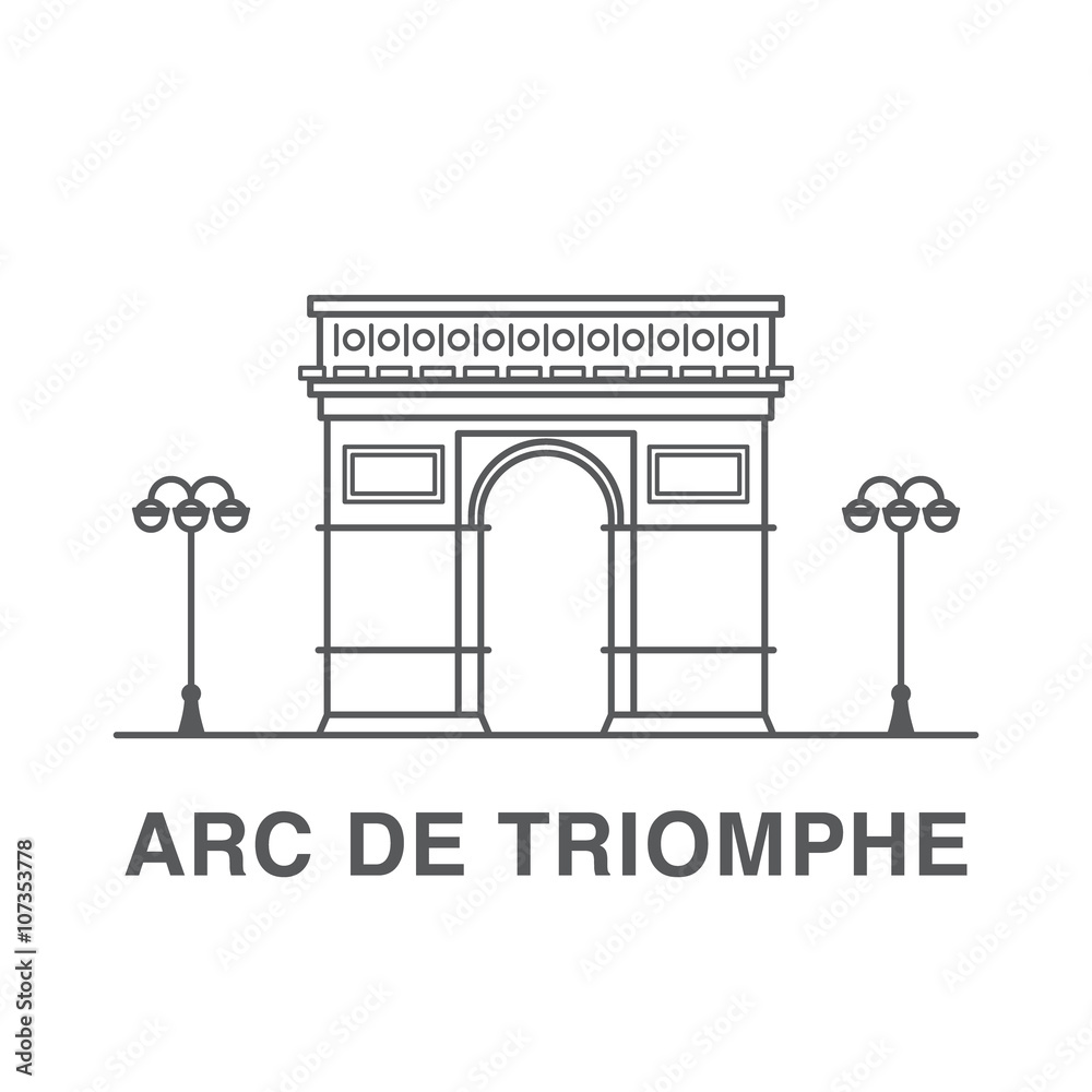 Arc De Triomphe Outline
