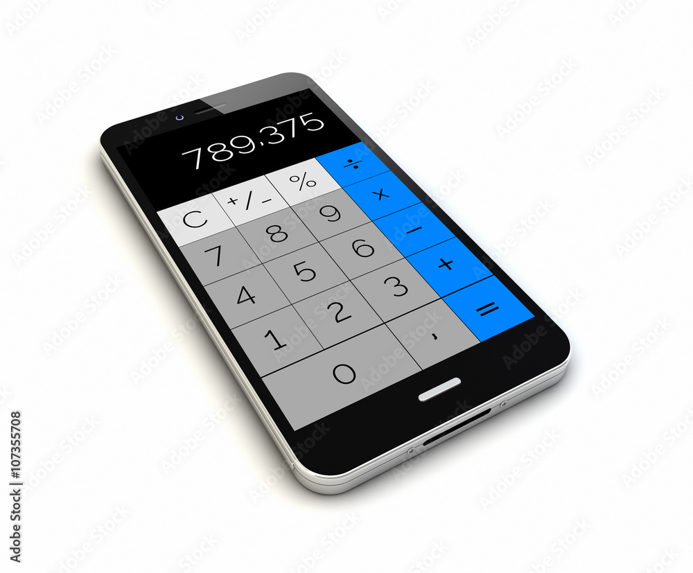 smartphone calculator render Stock Photo | Adobe Stock