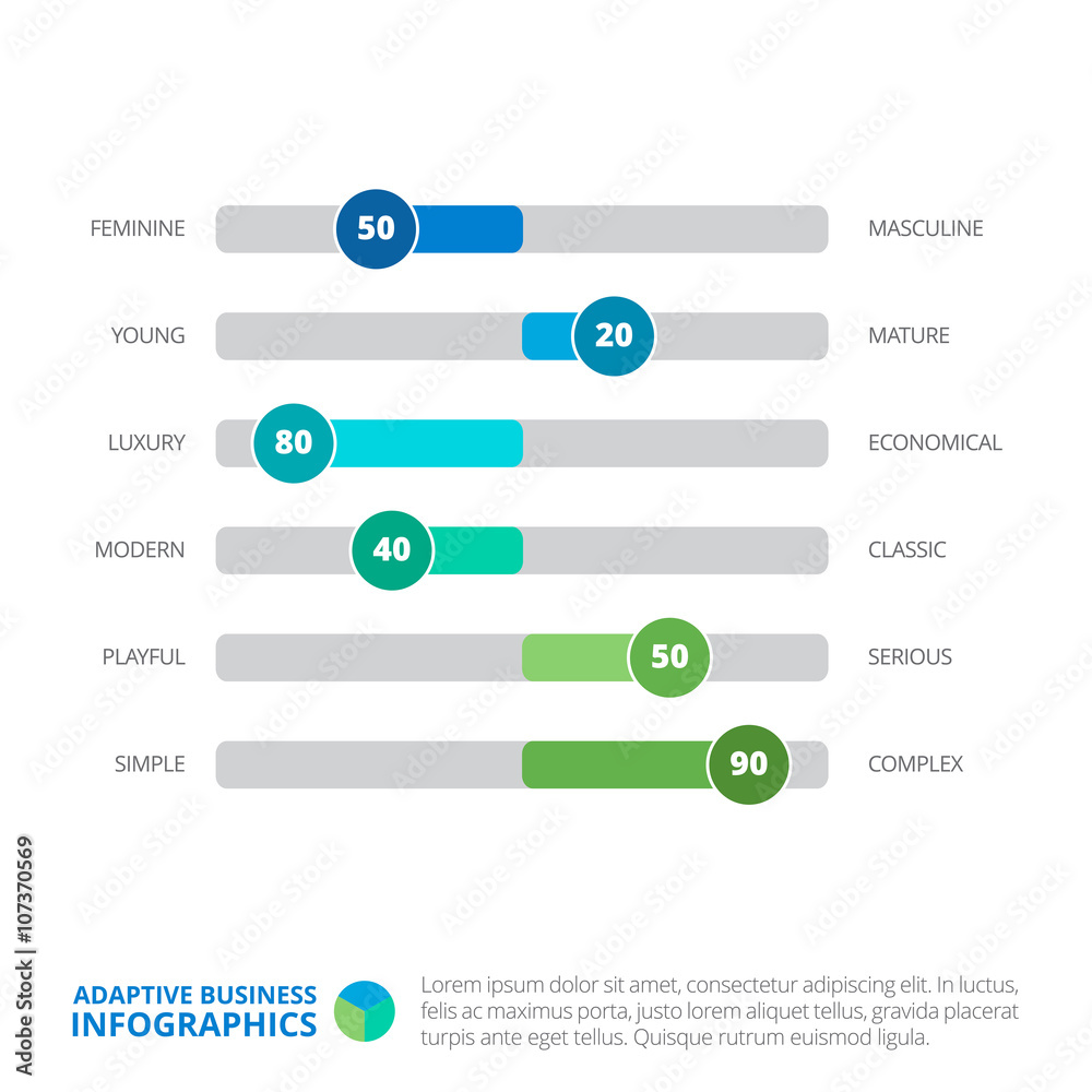 Horizontal Bar Chart Template Stock Vector | Adobe Stock