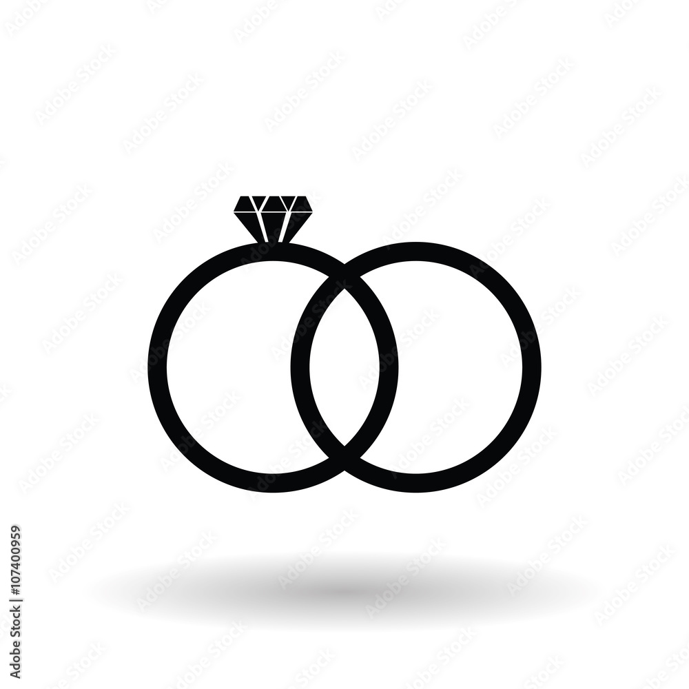 wedding rings design , vector illustration Stock Vector | Adobe Stock