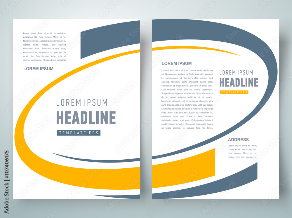 flyer brochure design template curves action Stock Vector | Adobe Stock