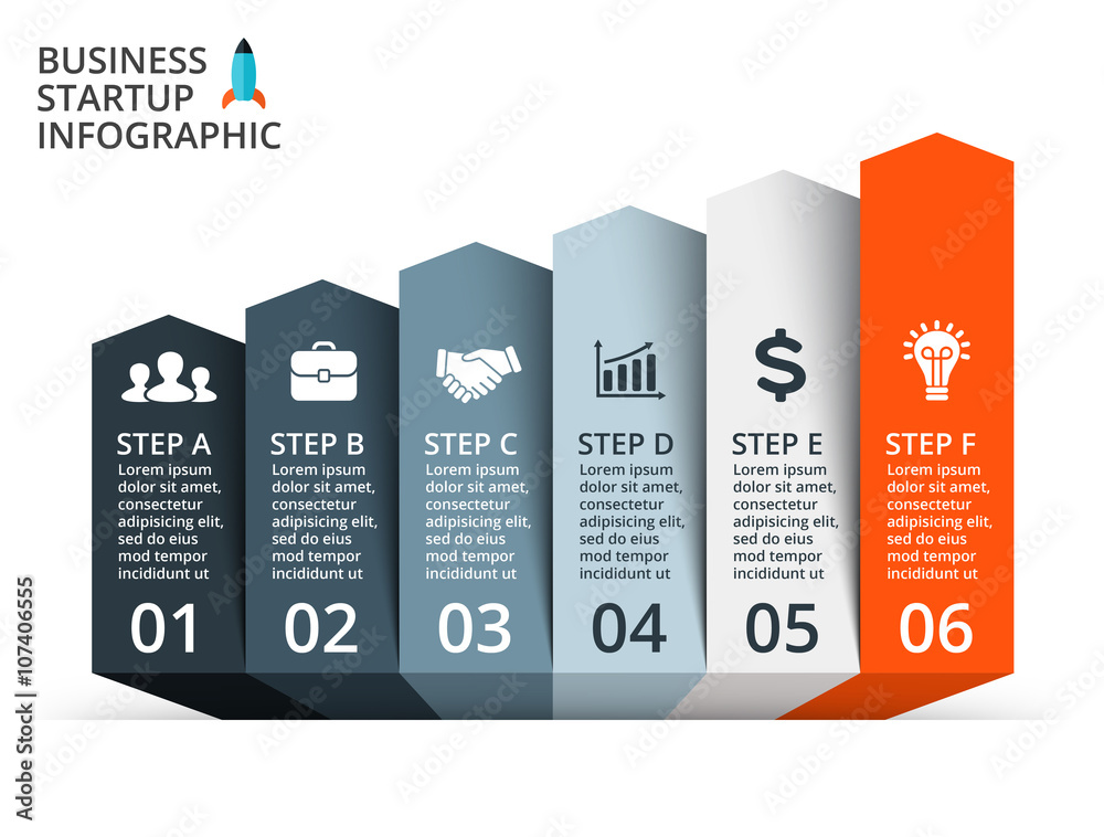 Vector arrows infographic, diagram, graph, presentation, chart ...