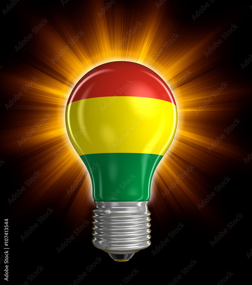 Light bulb with Bolivian flag. Image with clipping path Stock ...