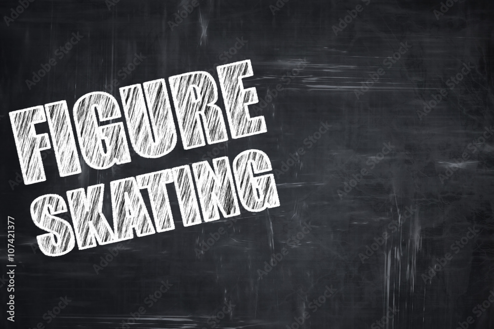 Chalkboard writing: figure skating sign background Stock Illustration ...
