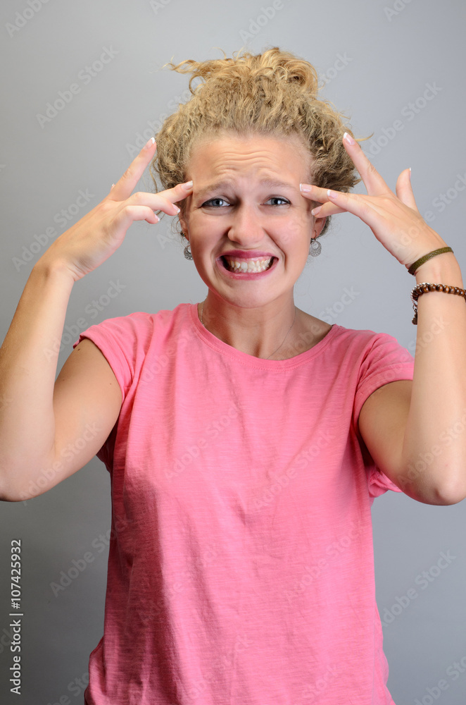 stressed woman Stock Photo | Adobe Stock