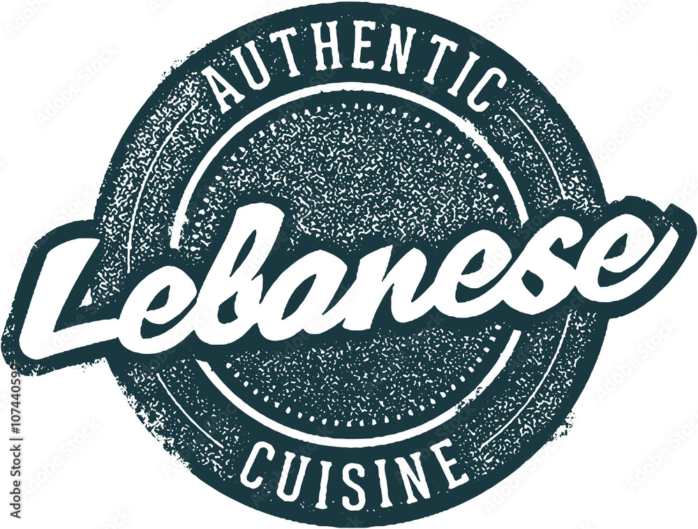 Lebanese Food Menu Stamp Stock Vector | Adobe Stock