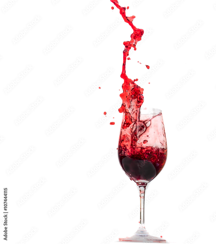 Rotwein in Weinglas Stock-Foto | Adobe Stock