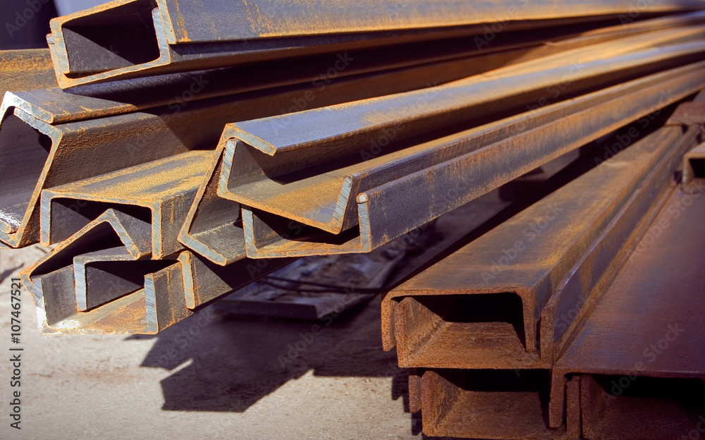 Channel steel, U-sections Stock Photo | Adobe Stock