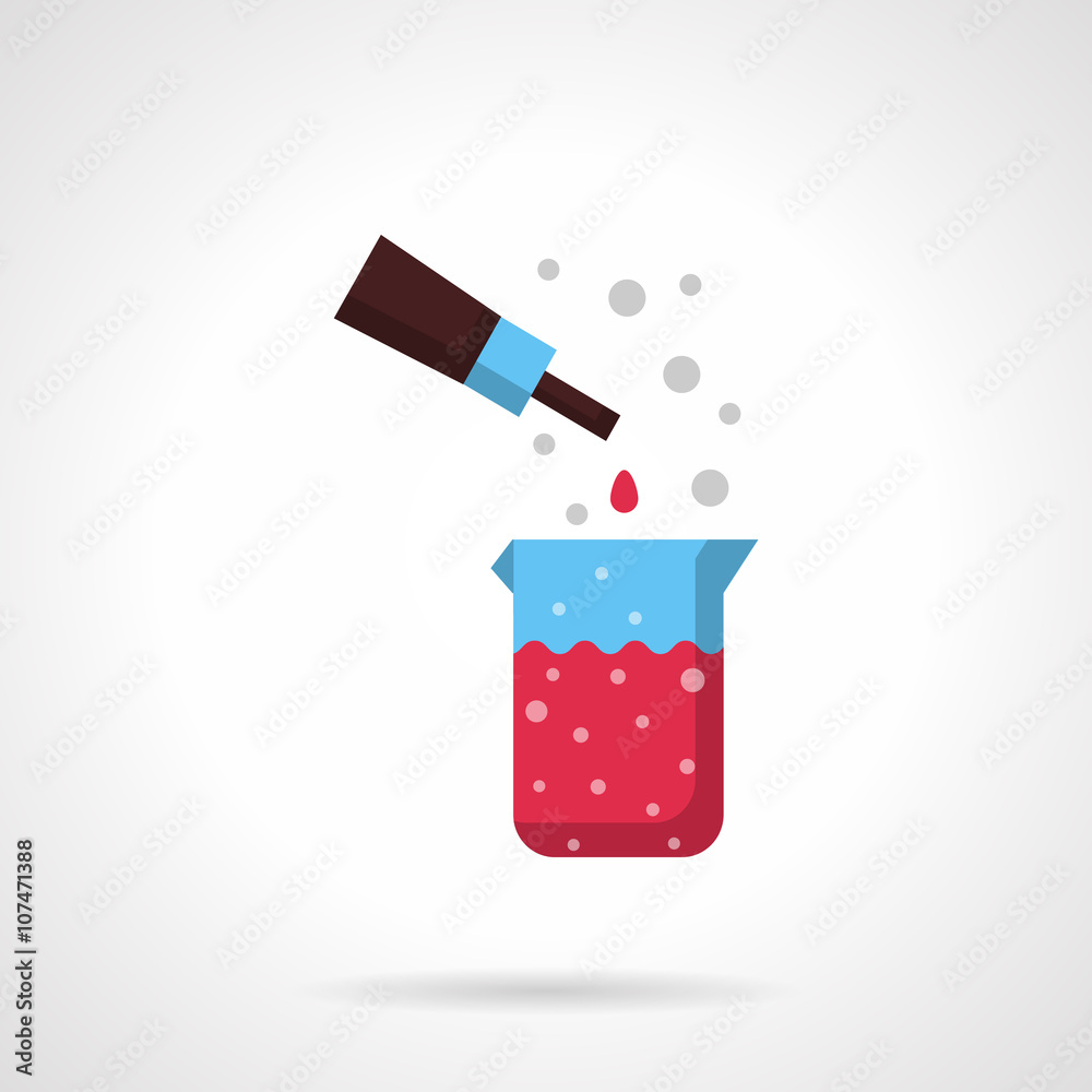 Chemical fluid flat color design vector icon vector de Stock | Adobe Stock