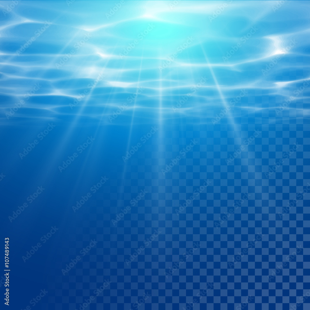 Vector underwater light wallpaper background. Stock Vector | Adobe Stock
