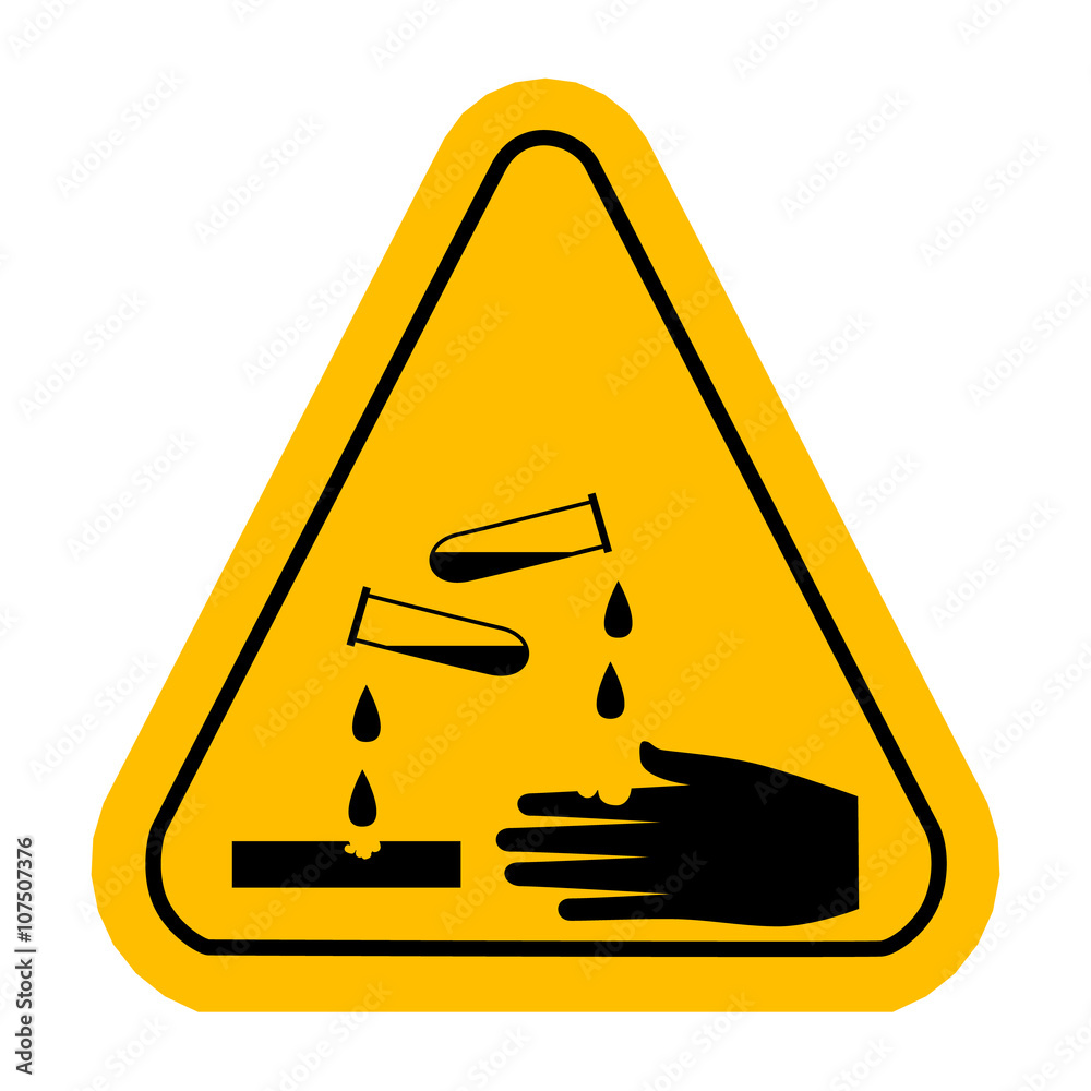 vector corrosive sign Stock Vector | Adobe Stock