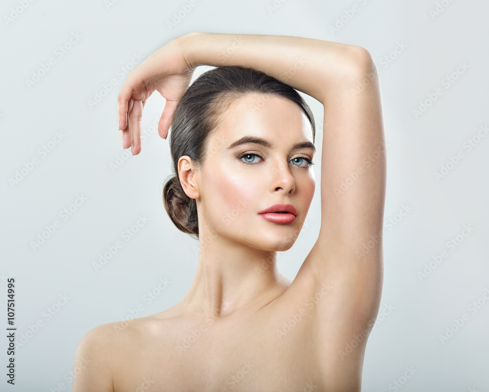 Young beautiful woman. perfect skin. armpit's care Stock Photo | Adobe ...