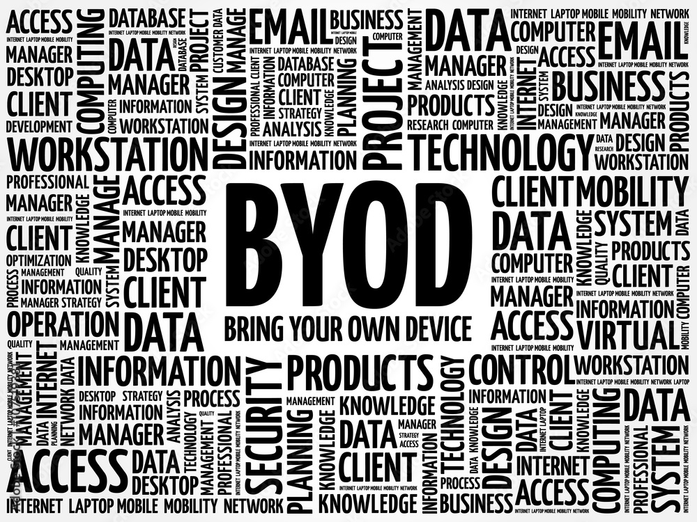 BYOD - bring your own device acronym word cloud concept Stock Vector ...