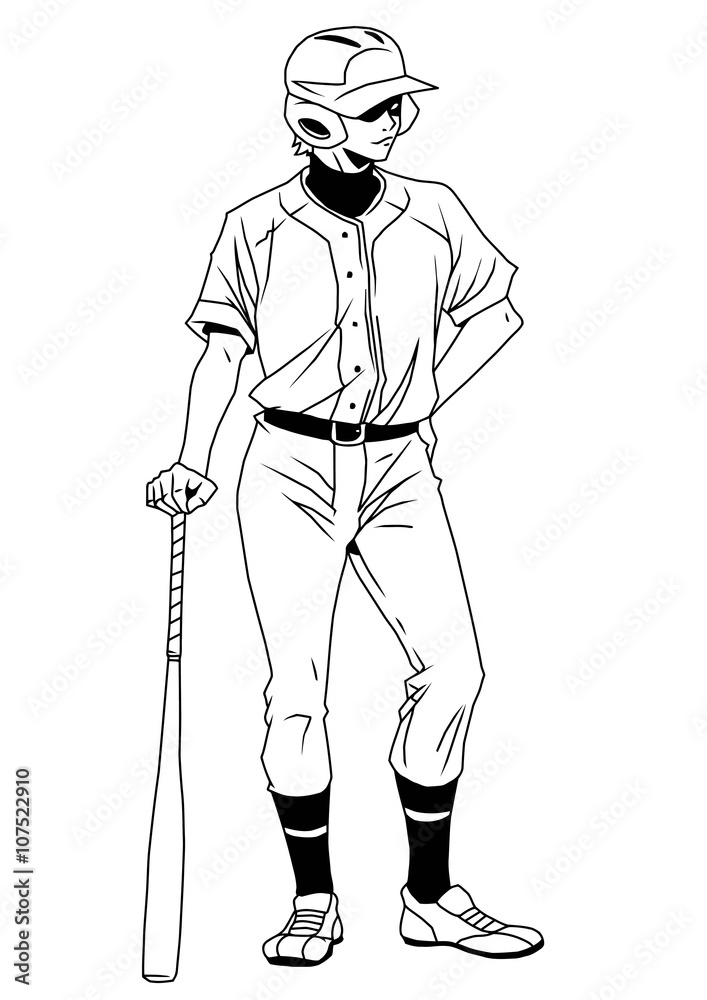Baseball Pitcher Outline