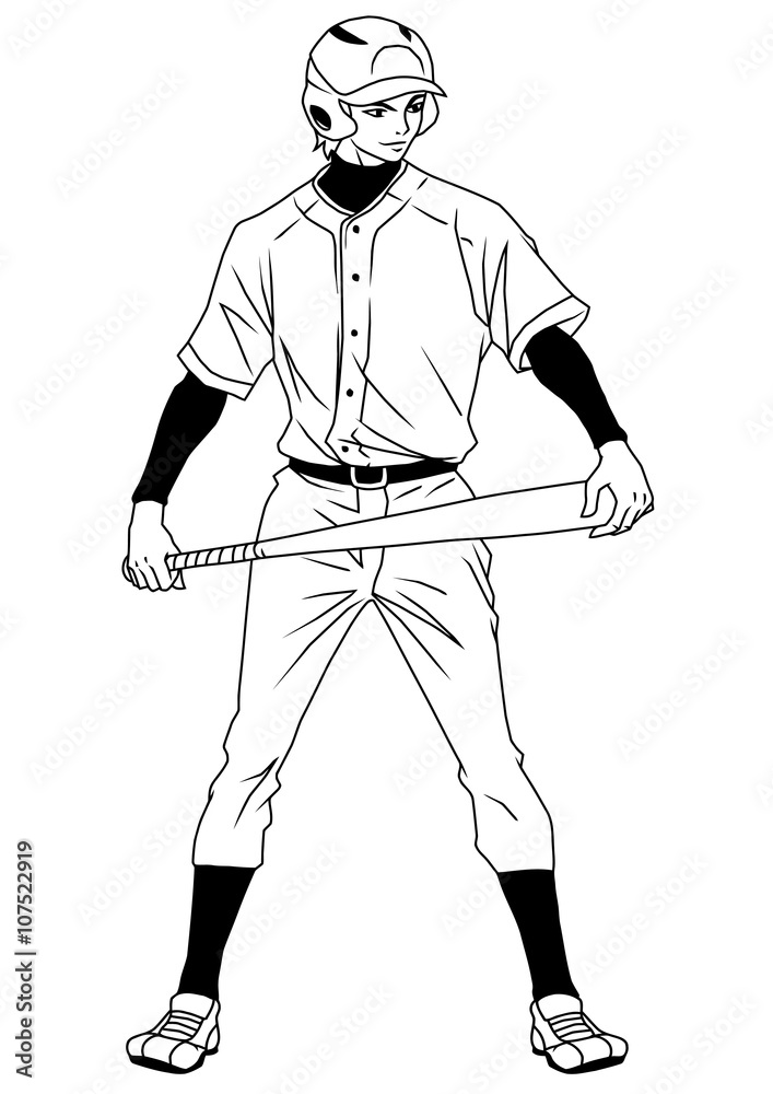 Baseball Player Outline