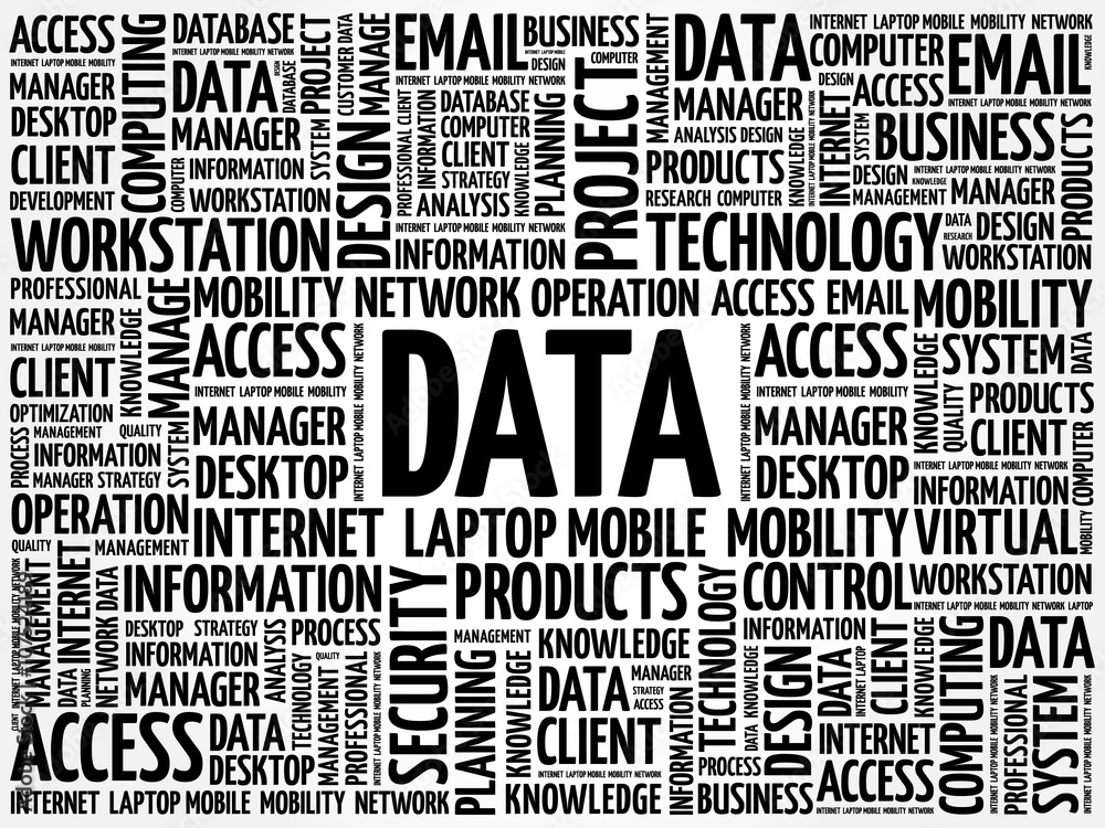 DATA word cloud, business concept Stock Vector | Adobe Stock