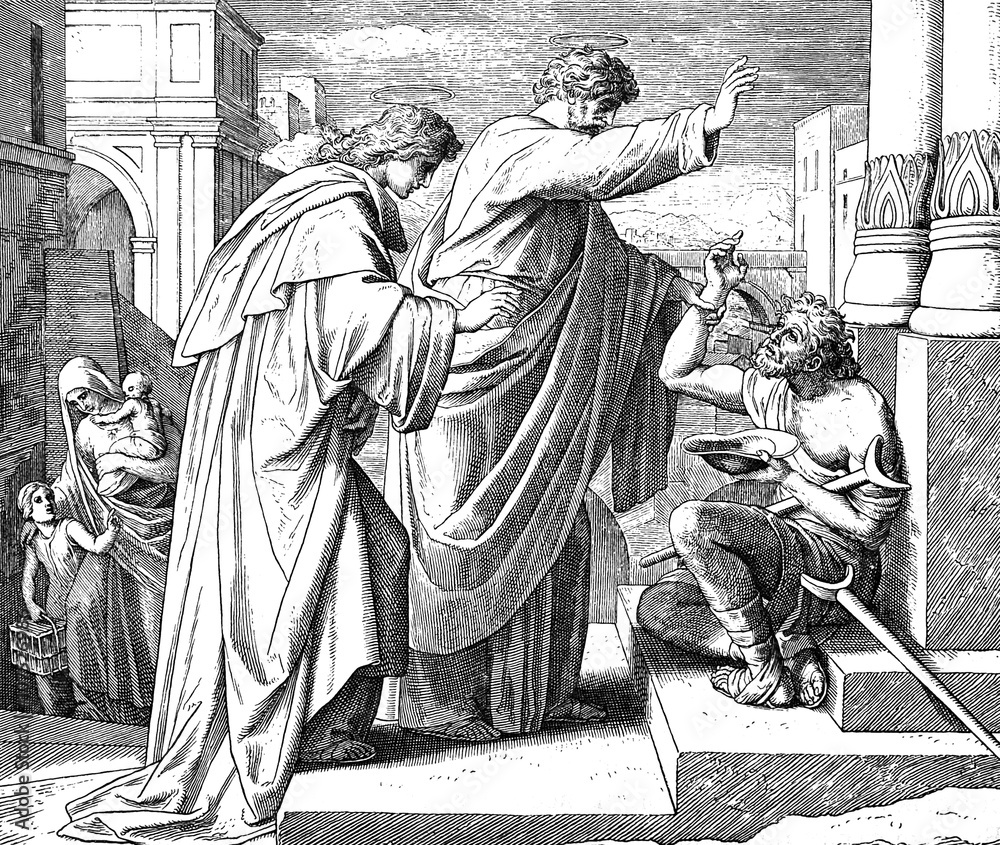 Peter Heals Crippled Beggar 1) Sacred-biblical history of the old and ...