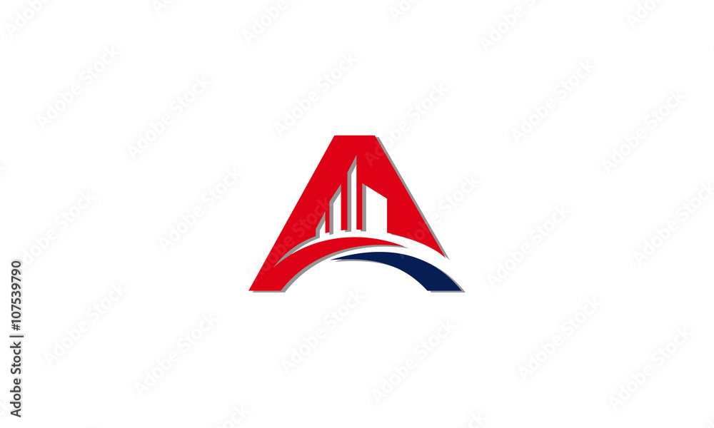 letter A abstract building business logo Stock Vector | Adobe Stock
